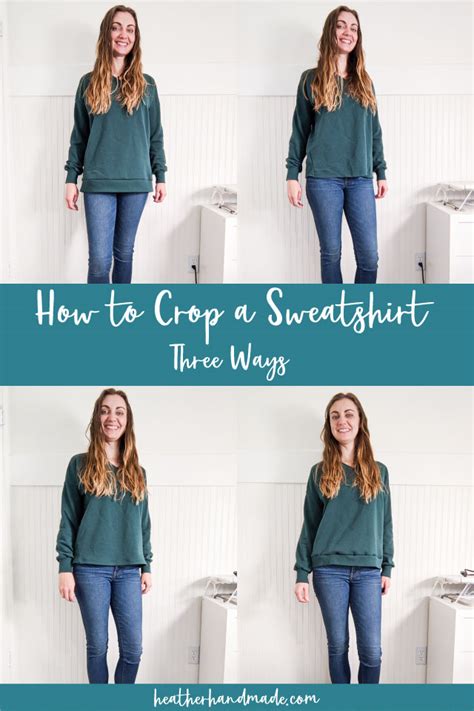 3 Ways To Crop A Sweatshirt Diy Sewing Tutorial Sewing