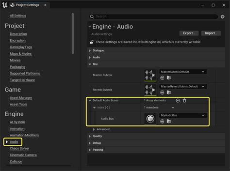 audio bus overview unreal engine 5 4 documentation epic developer