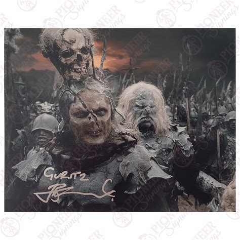 Lord Of The Rings Guritz Battle 8 X 10 Print Signed By Joel Tobeck
