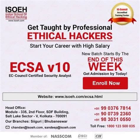 Online 2 Ecsa V10 Ec Council Certified Security Analyst Kolkata Siliguri And Bhubaneswar Rs