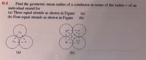 Solved Q 2 Find The Geometric Mean Radius Of A Conductor In