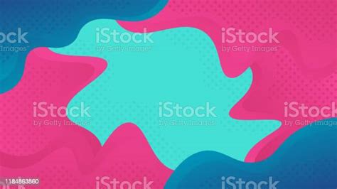 다채로운 추상 배경 3d 유체 모양 파란색과 분홍색 그라데이션 벡터 배너 0명에 대한 스톡 벡터 아트 및 기타 이미지 0명 3차원 형태 개념 Istock
