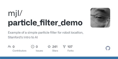 Github Mjl Particle Filter Demo Example Of A Simple Particle Filter For Robot Location