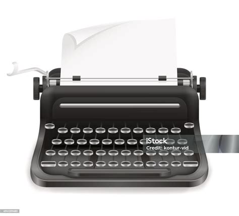 타자기 오래 된 레트로 빈티지 아이콘 주식 벡터 일러스트 레이 션 기계류에 대한 스톡 벡터 아트 및 기타 이미지 기계류