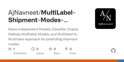 github ajnavneet multilabel shipment modes predictive models naive independent models