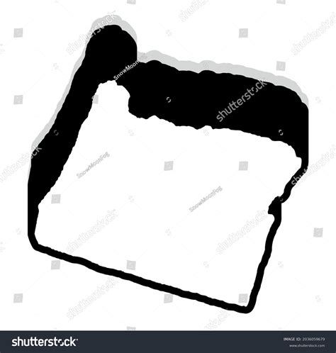 Vector Illustration Oregon Map Stock Vector Royalty Free 2036059679