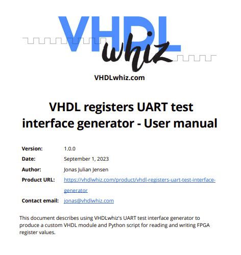 Vhdl Registers Uart Test Interface Generator Vhdlwhiz