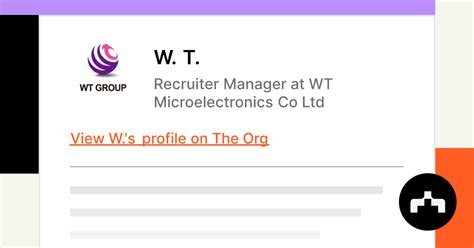 W T Recruiter Manager At Wt Microelectronics Co Ltd The Org W T Recruiter Manager At Wt Microelectronics Co Ltd The Org