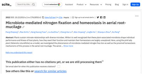 Microbiota Mediated Nitrogen Fixation And Homeostasis In Aerial Root