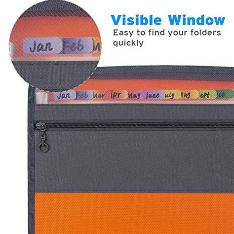 Sooez 13 Pocket Expanding File Folder With Sticky Labels Accordion File Folder Document