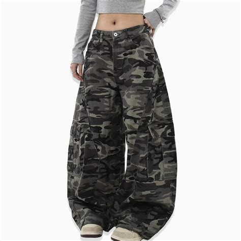 Wide Leg Baggy Camouflage Y2k Cargo Pants Starphase