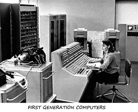 Generations Of Computers FIRST GENERATION COMPUTERS 1940 1956