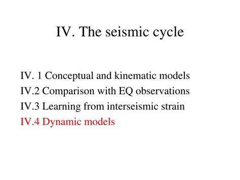 Ppt Iv The Seismic Cycle Powerpoint Presentation Free Download Id