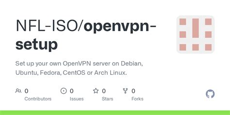 Github Nfl Isoopenvpn Setup Set Up Your Own Openvpn Server On Debian Ubuntu Fedora Centos