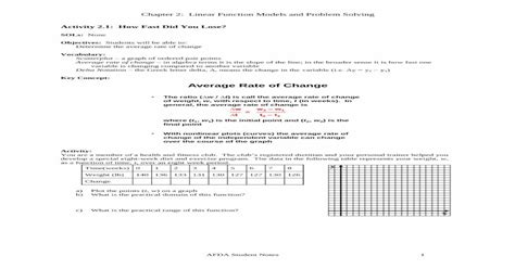 Pdf Chapter 2 Linear Function Models And Problem Solving