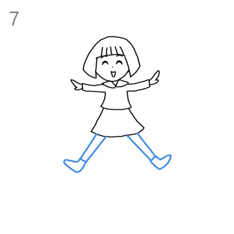 How To Draw A Girl Jumping Up Step By Step Easy Drawing Guides
