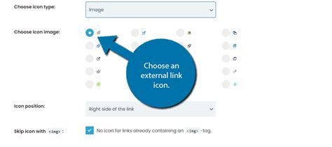 how to place external link icons in wordpress greengeeks