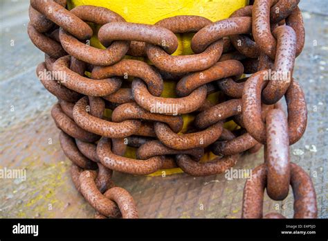 Rusted Chains Chain Links Of A Chain Attachment Stock Photo Alamy