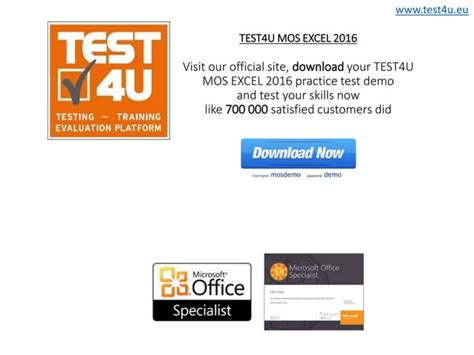 How To Pass Microsoft Certiport Mos 2016 Excel 77 727 Exam Pptx
