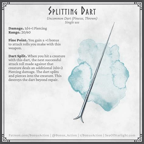 splitting dart r bonusaction