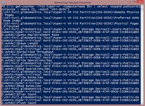 More Hyper V Performance Counters With PowerShell