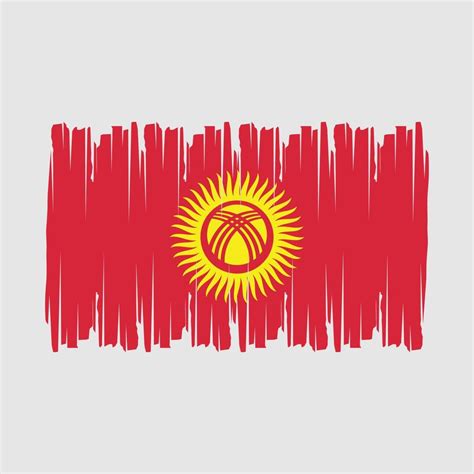 Kyrgyzstan Flag Brush Vector 20780407 Vector Art At Vecteezy