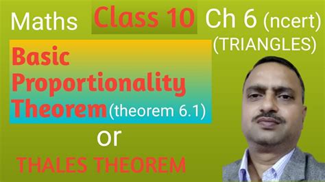 Basic Proportionality Theorem BPT Theorem Thales Theorem YouTube