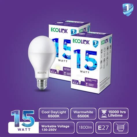Jual Lampu Led Bulb Ecolink Putih 6500k Lampu Ecolink Shopee Indonesia