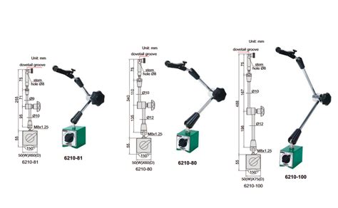 Insize Universal Magnetic Stand 60kgf 80kgf 100kgf Series 6210
