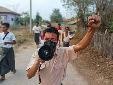 လက်ပံတောင်းတောင်ဒေသ လူထု သပိတ် စစ်ကြောင်းက ဖက်ဆစ် စစ်တပ် တော်လှန်ရေး ခ