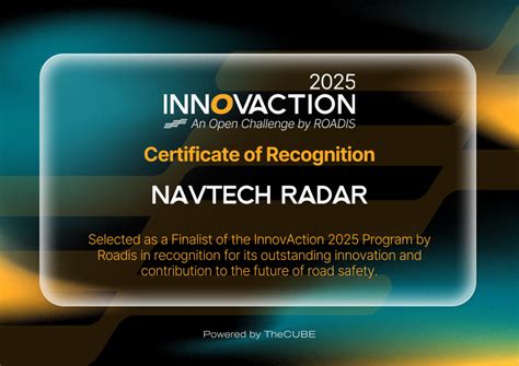 Navtech Its Solution Recognised By Roadis Navtech Radar