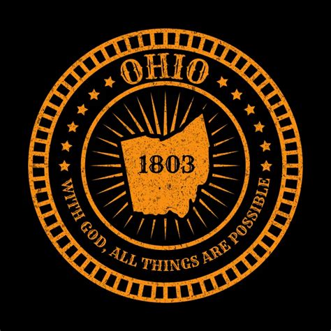 Ohio State Oh With God All Things Are Possible Buckeye State Motto