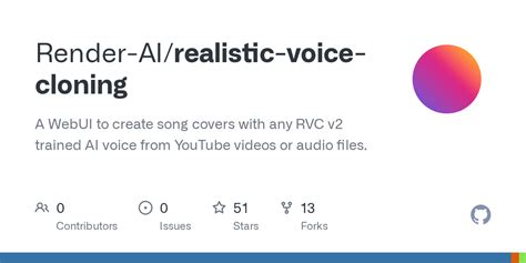 Github Render Airealistic Voice Cloning A Webui To Create Song Covers With Any Rvc V2