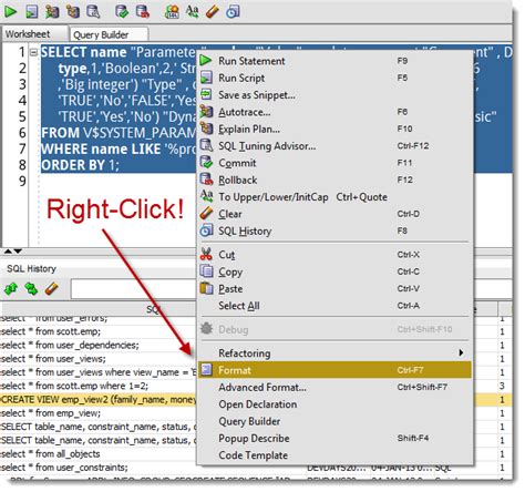 Sql Developer Quick Tip Leading Comma Formatting