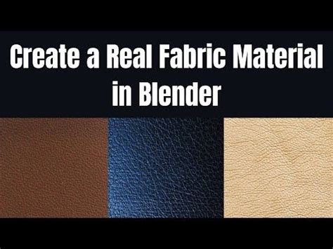 How To Make Fabric Material In Blender Using Nodes Blender Tutorial Blender Tutorial Fabric