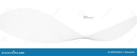 grey dots in motion vector abstract background particles array wavy