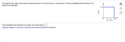 Solved The Graph To The Right The Uniform Density Function