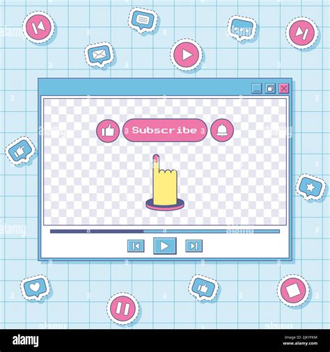 The Player Window With Buttons Retro UI Design Aesthetics Of The User Interface Of An Old