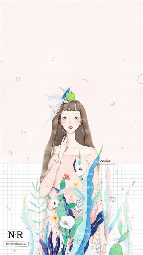 手繪手機壁紙丨那仁原創插畫作品這是仙里仙氣的小仙女 每日頭條