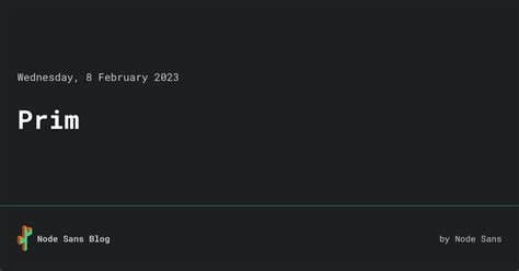 Prim 算法 • Node Sans Blog