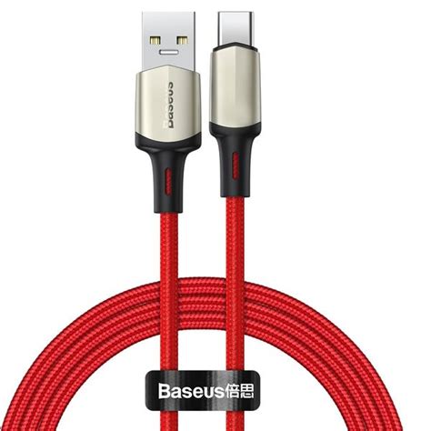 Купить Кабель Baseus Cafule Cable Suppport Vooc Usb For Type C 1m Красный с доставкой в Москве