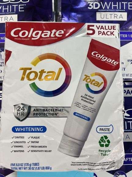 5 Packs Of Toothpaste Crest And Colgate Earls Auction Company