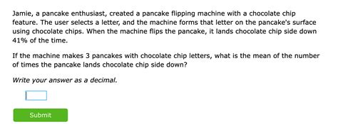Solved Jamie A Pancake Enthusiast Created A Pancake