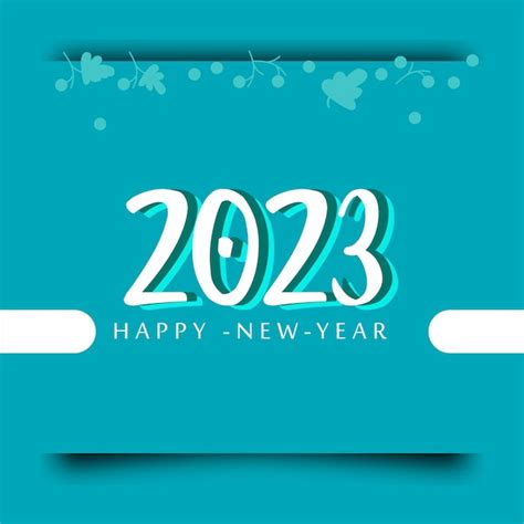 Tarjeta De Feliz Año Nuevo Con Fondo 2023 Vector Premium