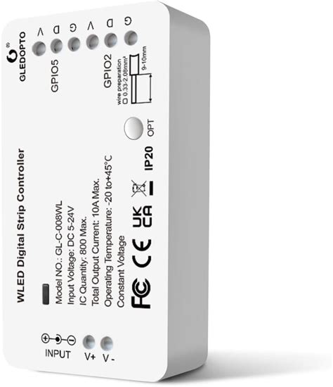 Gledopto Wled Led Light Strip Controller 5 24v Wifi App Control Over 100 Dynamic