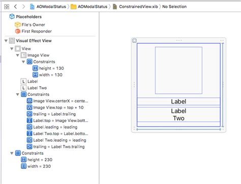 Ios Is It Possible To Set Constraints For Root View In Xib Stack