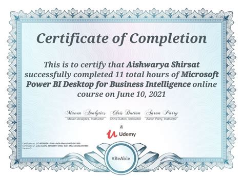 Aishwarya Shirsat On Linkedin Udemy Powerbi Dataanalysis Businessinteligence