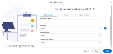 New Data Source Screen Database