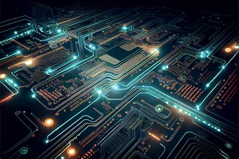 Premium Photo Abstract Electronic Circuit Board Background Ai Generated Art