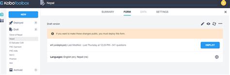 Unable To Download Questionnaire Built Using Kobo Form Builder To Xlsform Form Building